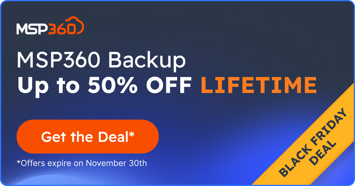 MSP360 Black Friday Deals