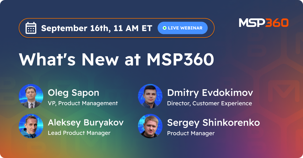 What's New at MSP360